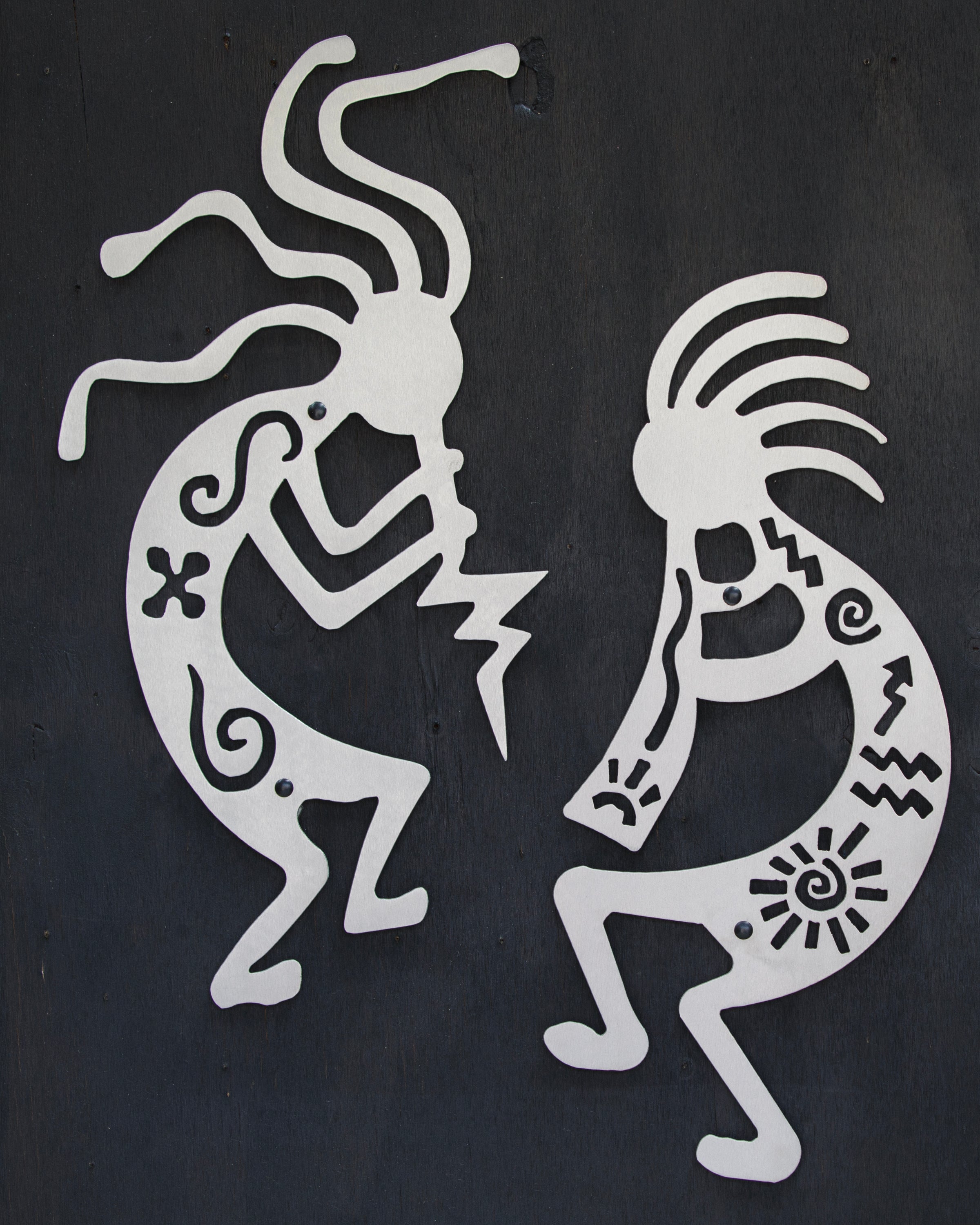 Kokopelli Flute & Trumpet Man – Kiwi Metal Art